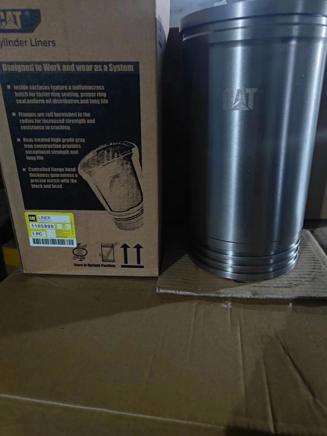 Machinery Engine Cylinder liner 1105800 3715941/2P8889 Cylinder Liner ...