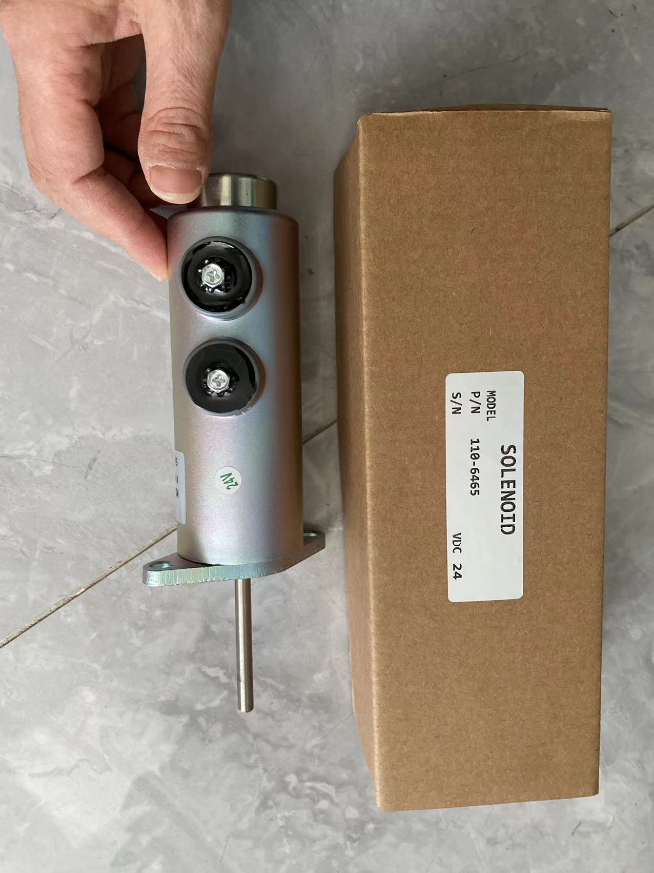 6T-4122 110-6465 24V Fuel Shutdown Solenoid Valve For Caterpillar E330B ...